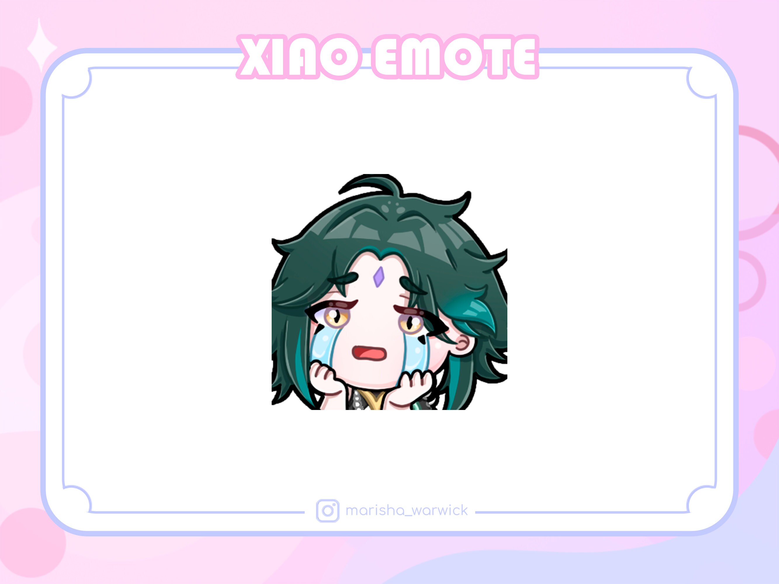 Twitch Xiao Cry Sad Emote Custom Discord Emote for Gamers - Etsy
