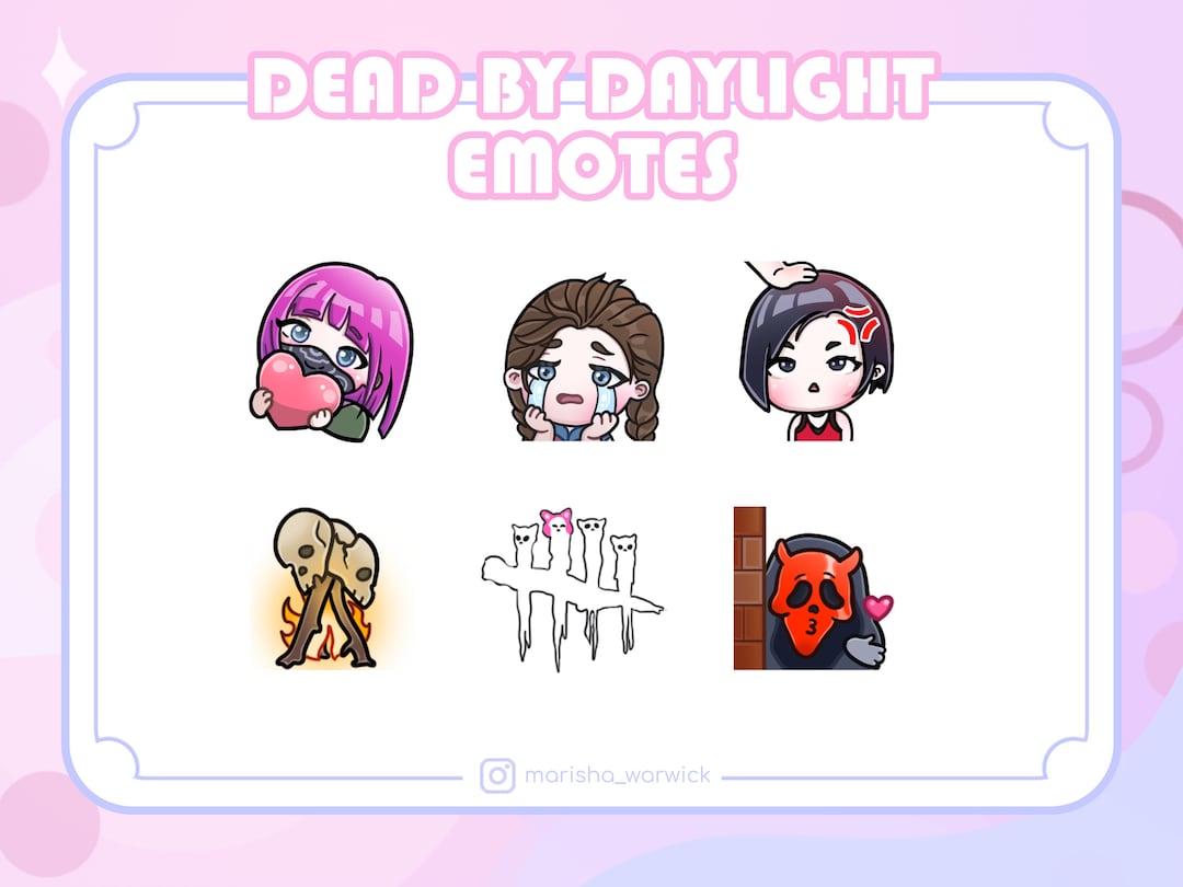 Dead by Daylight Emote Set DBD Emotes Twitch Badges Bit - Etsy