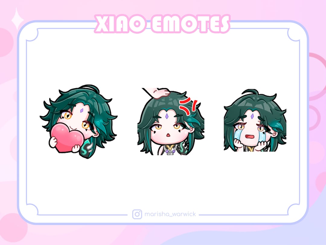 Twitch Xiao Emotes Pack Custom Discord Emote for Gamers - Etsy