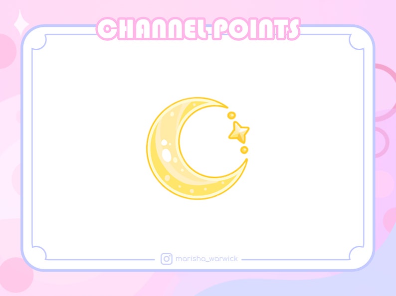 Moon Channel Points Icon for Twitch Twitch Emotes Stream - Etsy