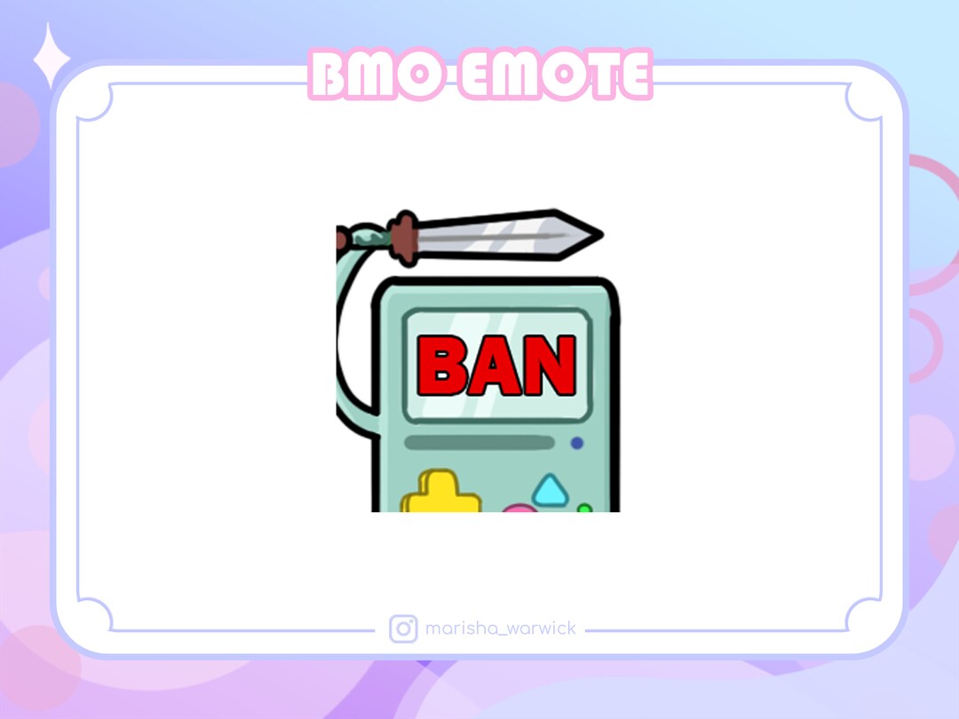 Adventure Time BMO Emote for Twitch, Discrd Ban - Etsy