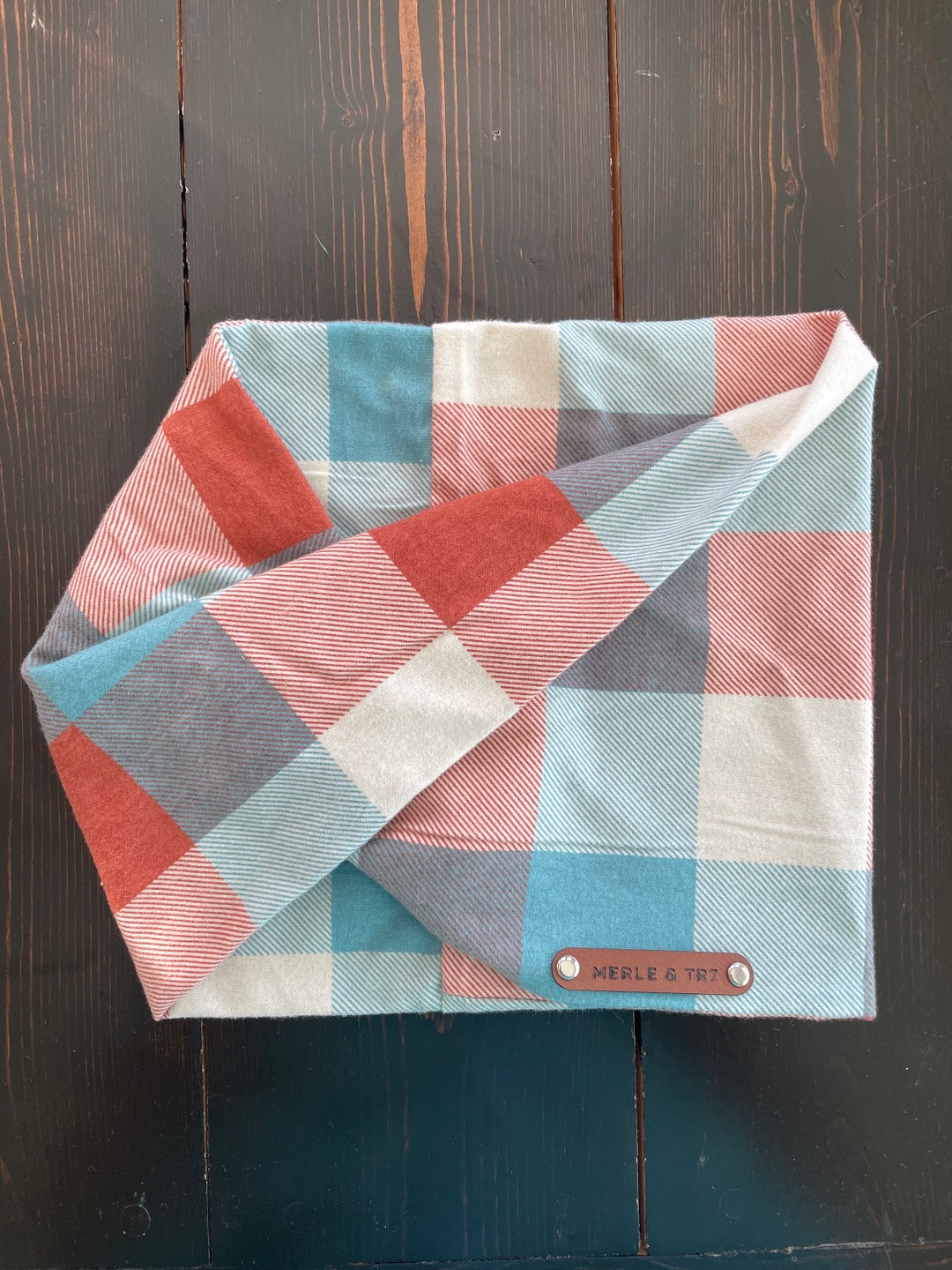 Dog Infinity Scarf (georgia) - Bandeau Scarf, Flannel, Dog Neck Wear ...