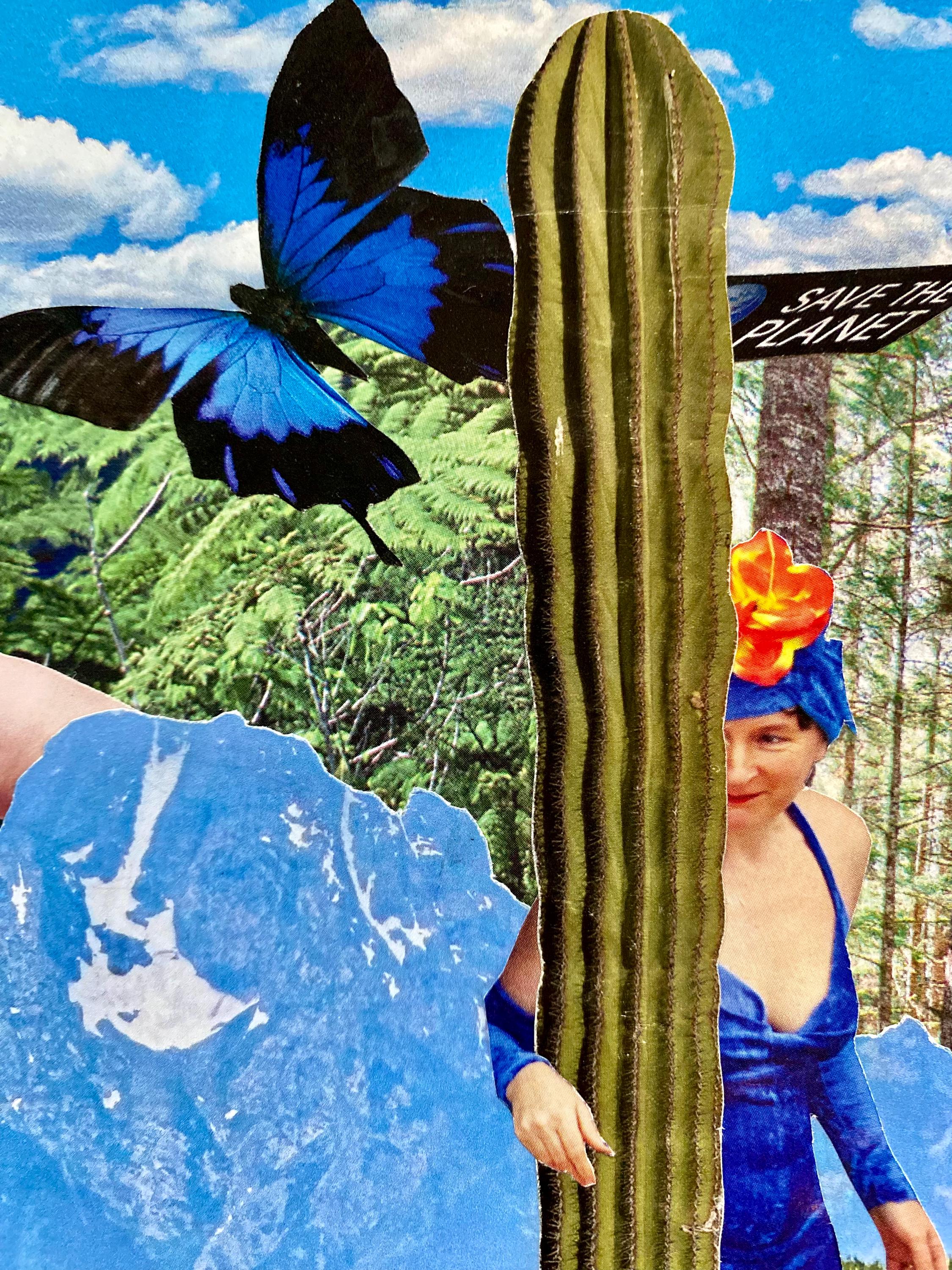 Waste Land Environmental Hand-cut Collage Art Print, Climate Change ...