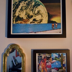 Waste Land Environmental Hand-cut Collage Art Print, Climate Change ...