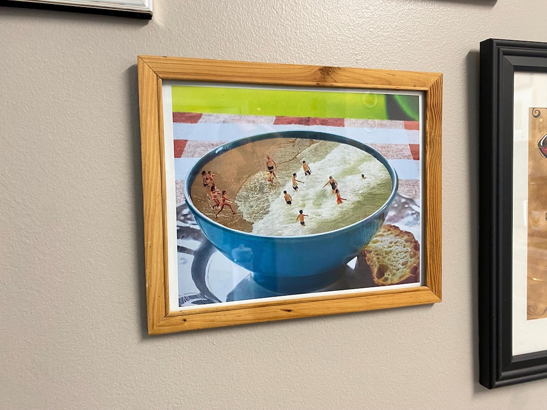 Soup Surreal Hand-cut Collage Art Print, Vintage Retro Surrealism Wall ...