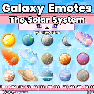 Twitch Solar System Emotes, Points, Badges and Bits - Etsy