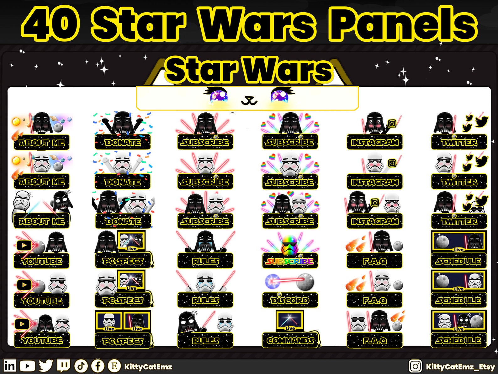 40 Star Wars Panels for Twitch - Etsy