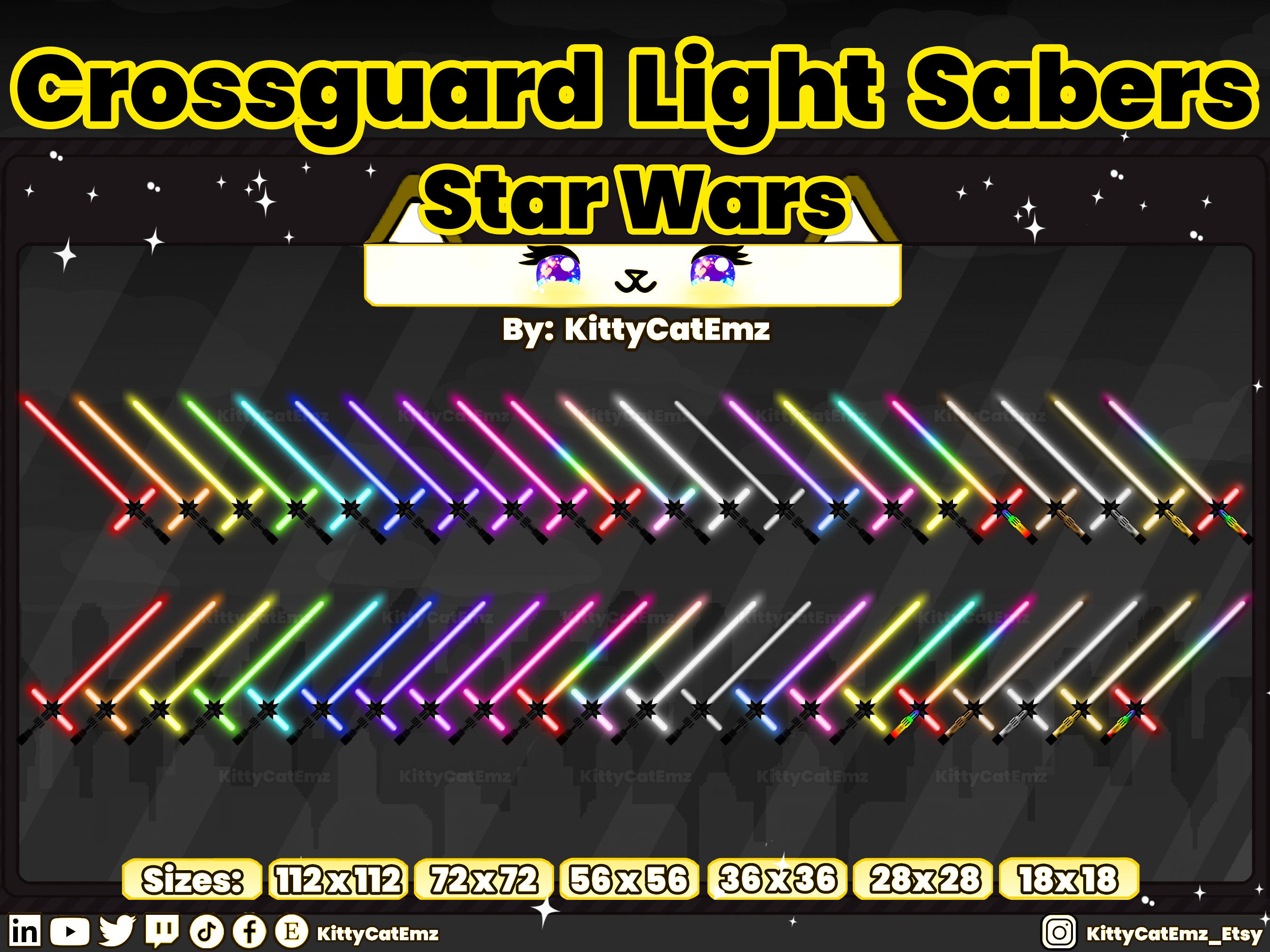 Star Wars 142 Light Saber Emotes, Points, Badges and Bits BUNDLE! - Etsy