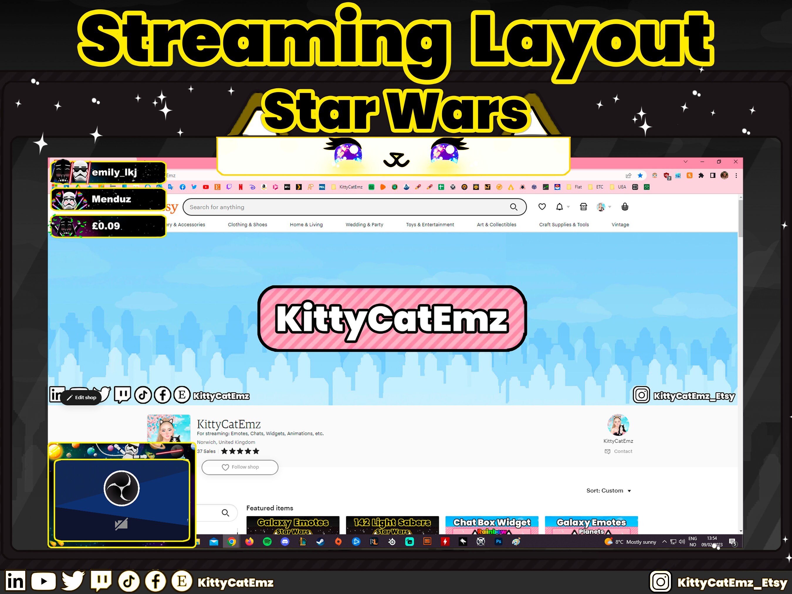 Starwars Streaming Overlay Package (2 Profiles) - Etsy