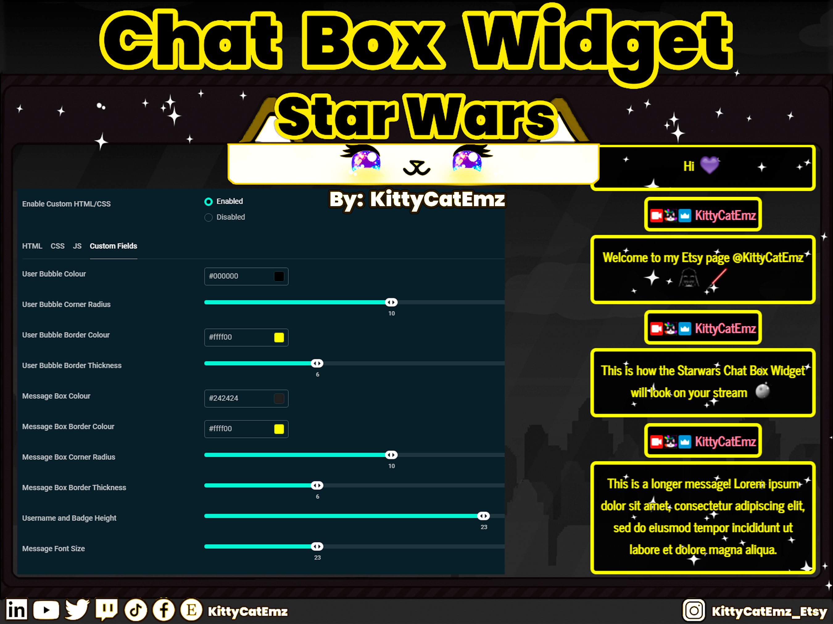 Twitch Starwars Chat Box Widget - Etsy