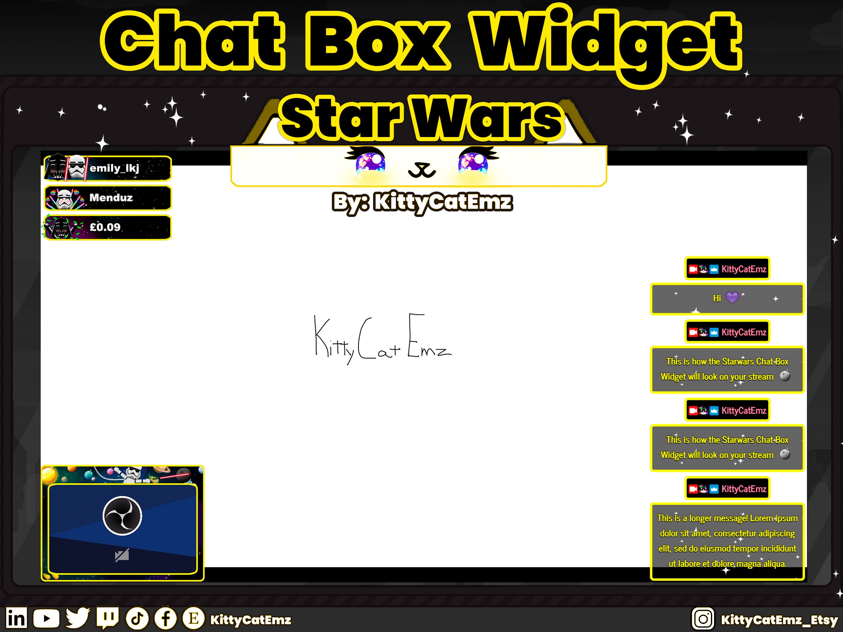 Twitch Starwars Chat Box Widget - Etsy