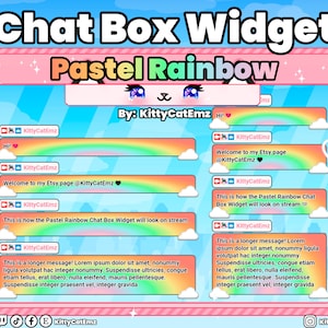 Twitch Pastel Rainbow Chat Box Widget - Etsy