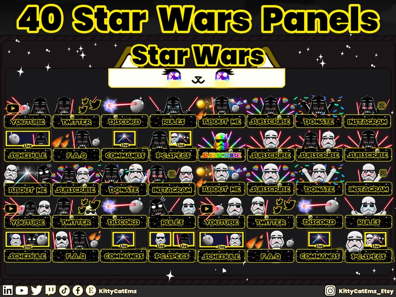 40 Star Wars Panels for Twitch - Etsy