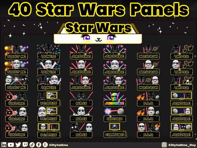 40 Star Wars Panels for Twitch - Etsy