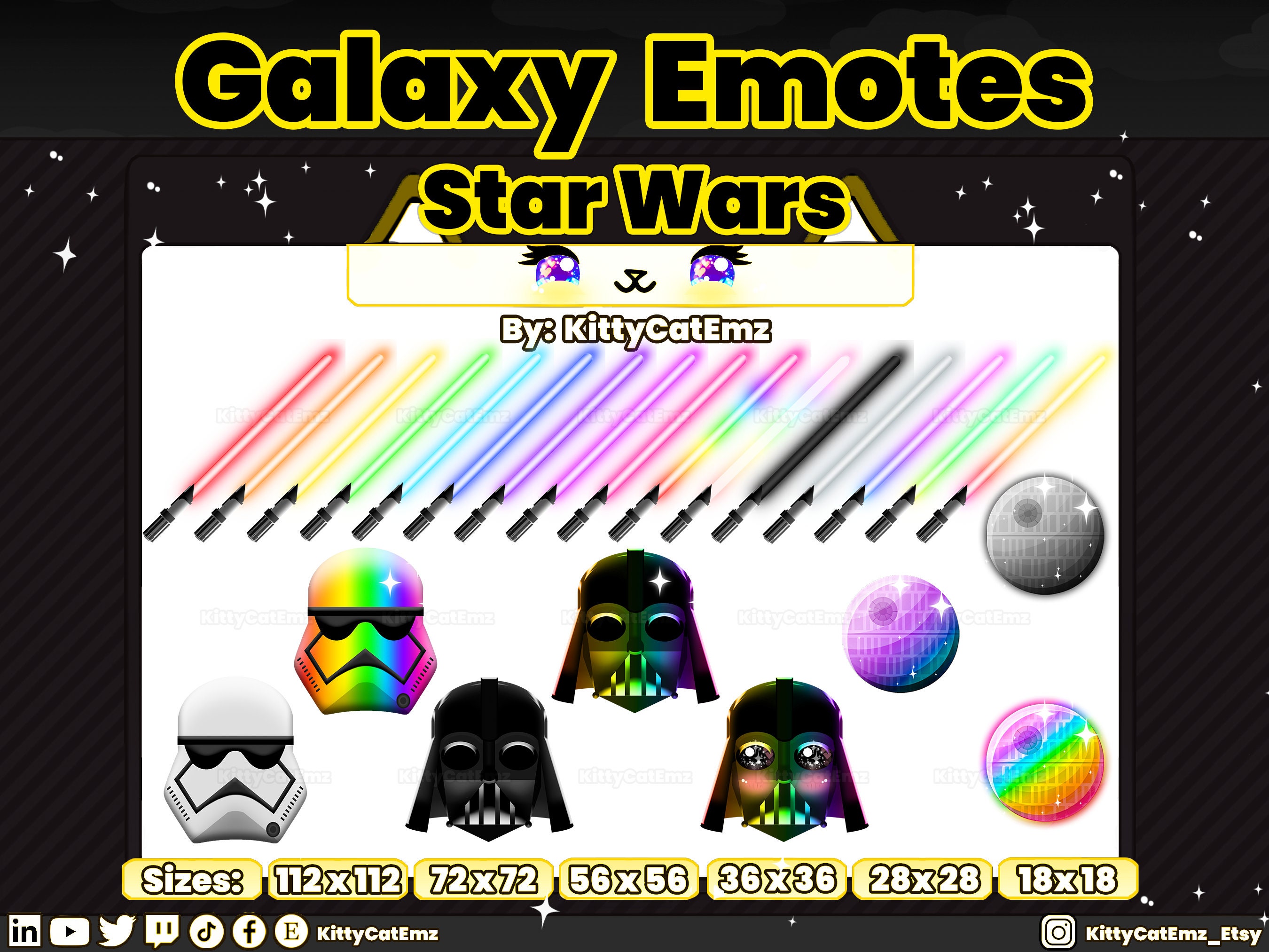 Star Wars Galaxy Emotes, Points, Badges and Bits - Etsy