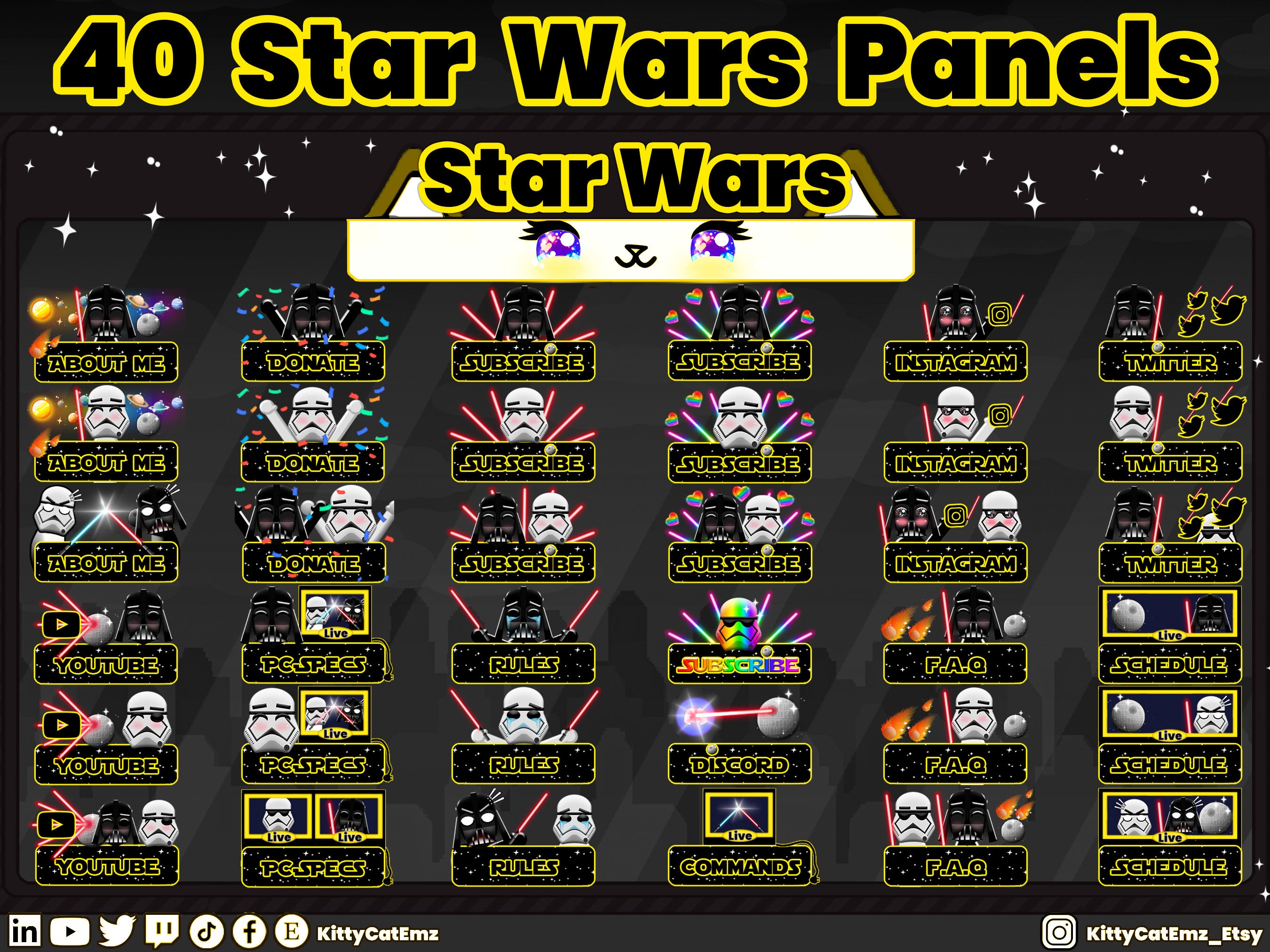 40 Star Wars Panels for Twitch - Etsy