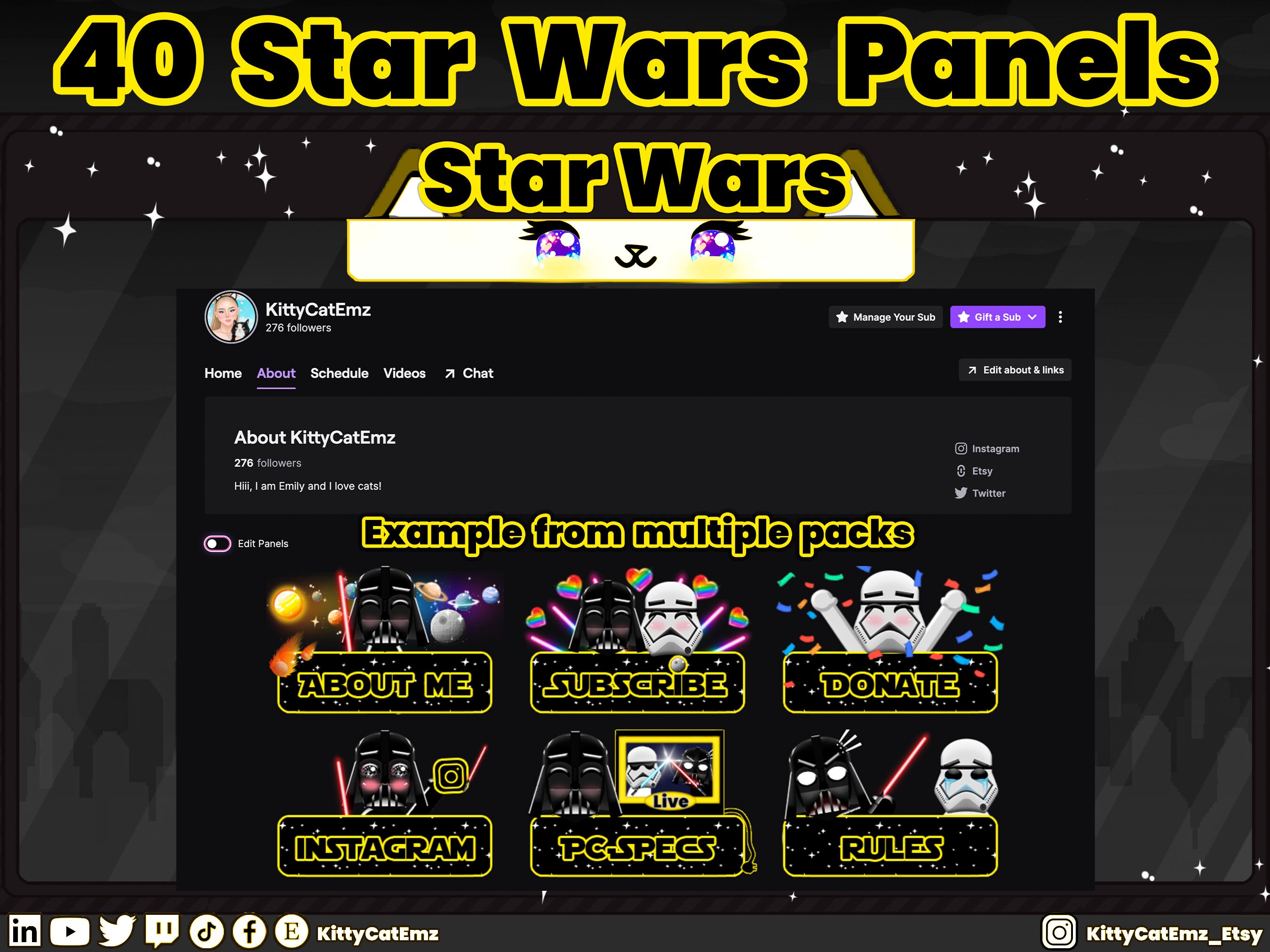 40 Star Wars Panels for Twitch - Etsy