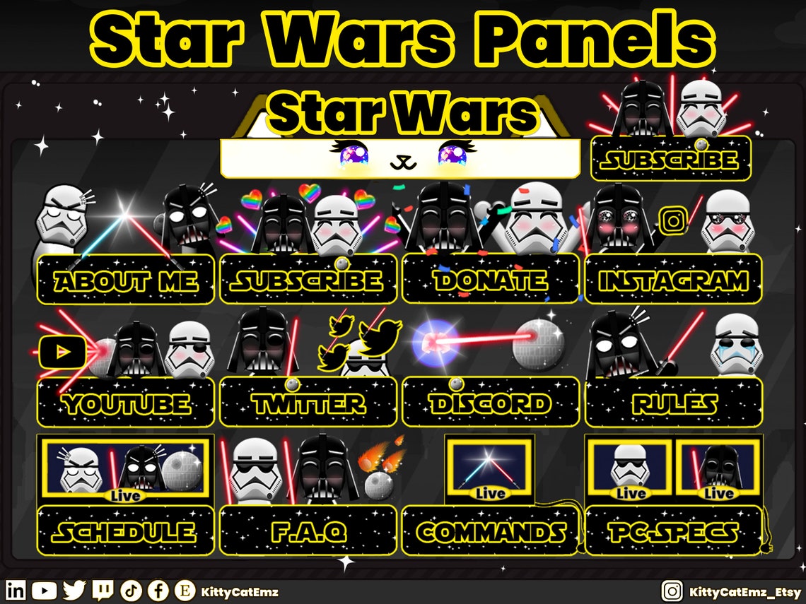 40 Star Wars Panels for Twitch - Etsy
