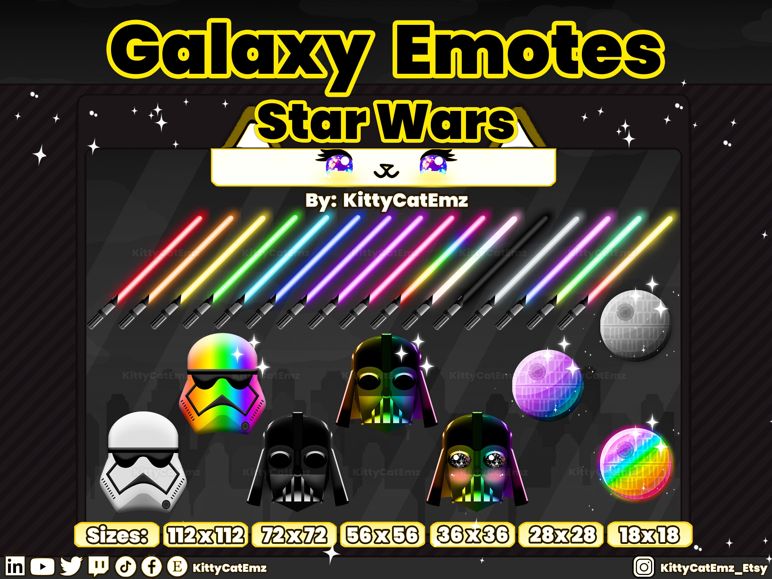 Star Wars Galaxy Emotes, Points, Badges and Bits - Etsy