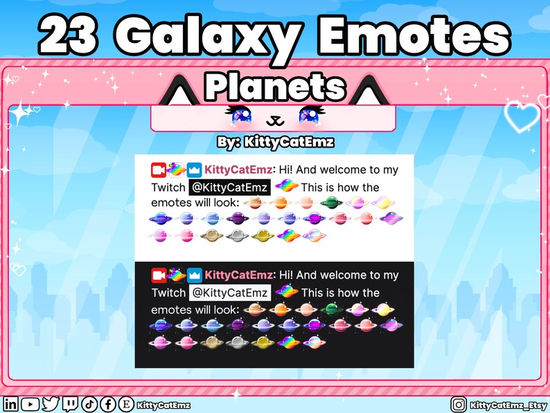 23 Twitch Planet Emotes, Points, Badges and Bits - Etsy