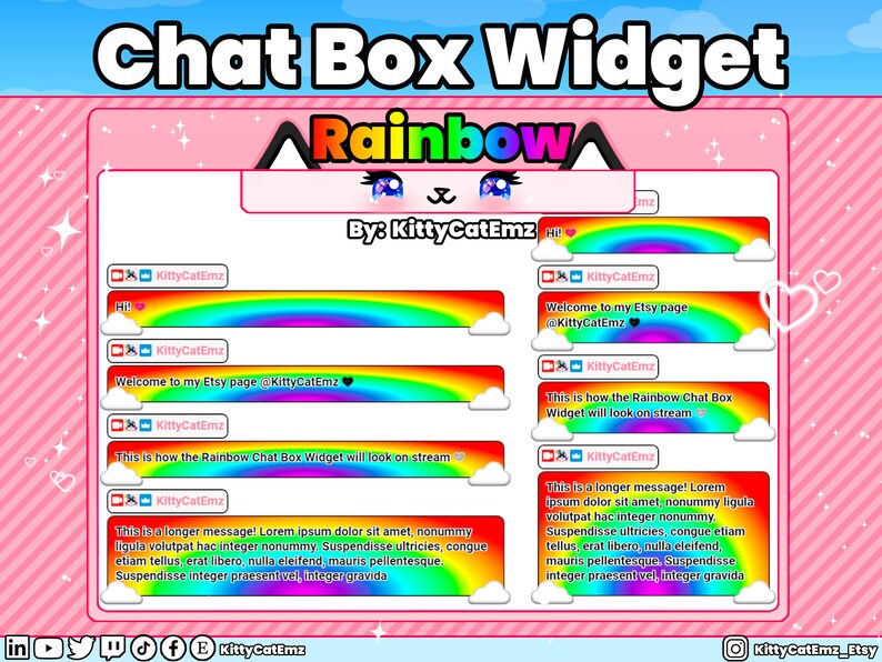 Twitch Rainbow Chat Box Widget - Etsy