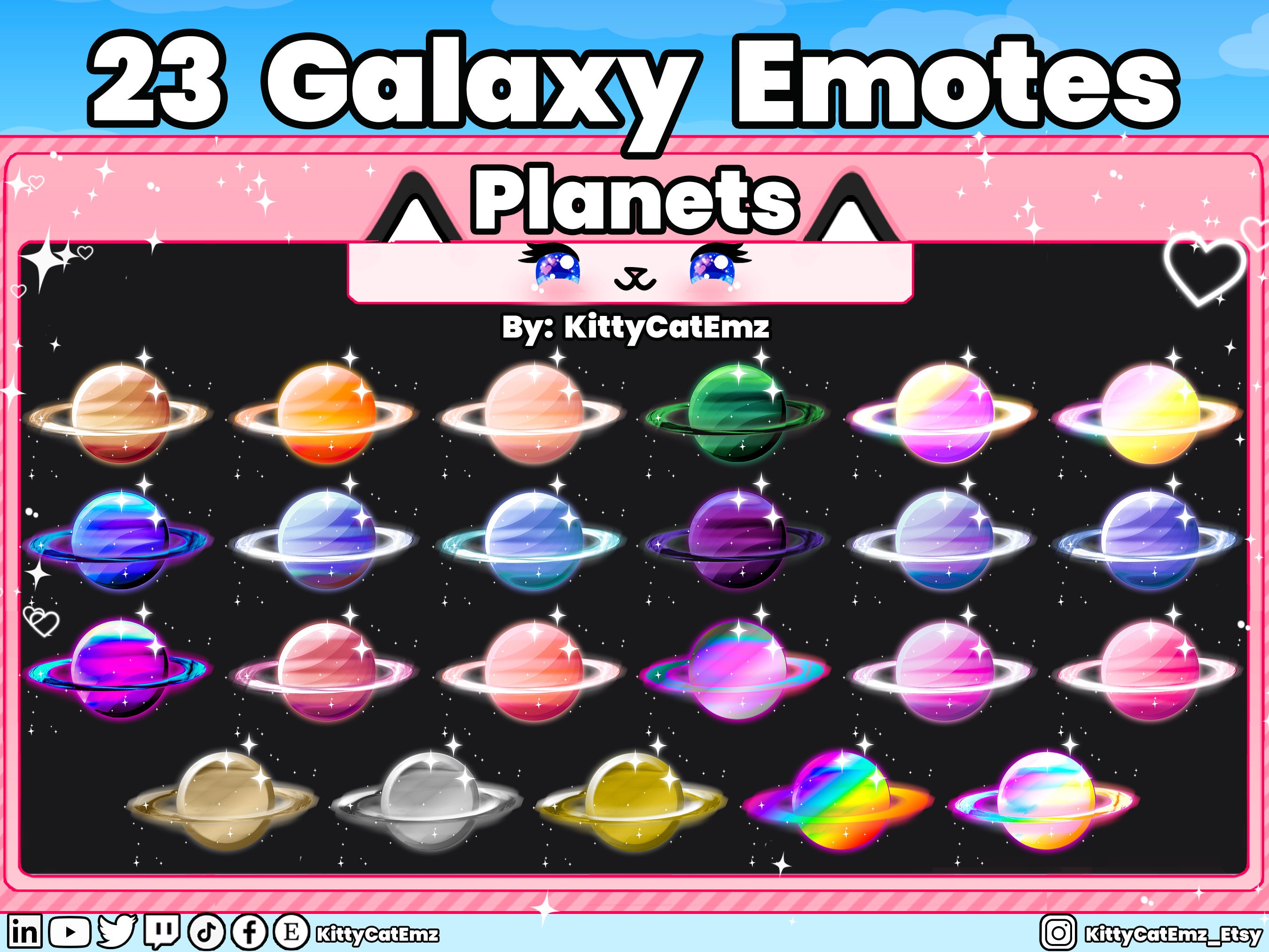 23 Twitch Planet Emotes, Points, Badges and Bits - Etsy