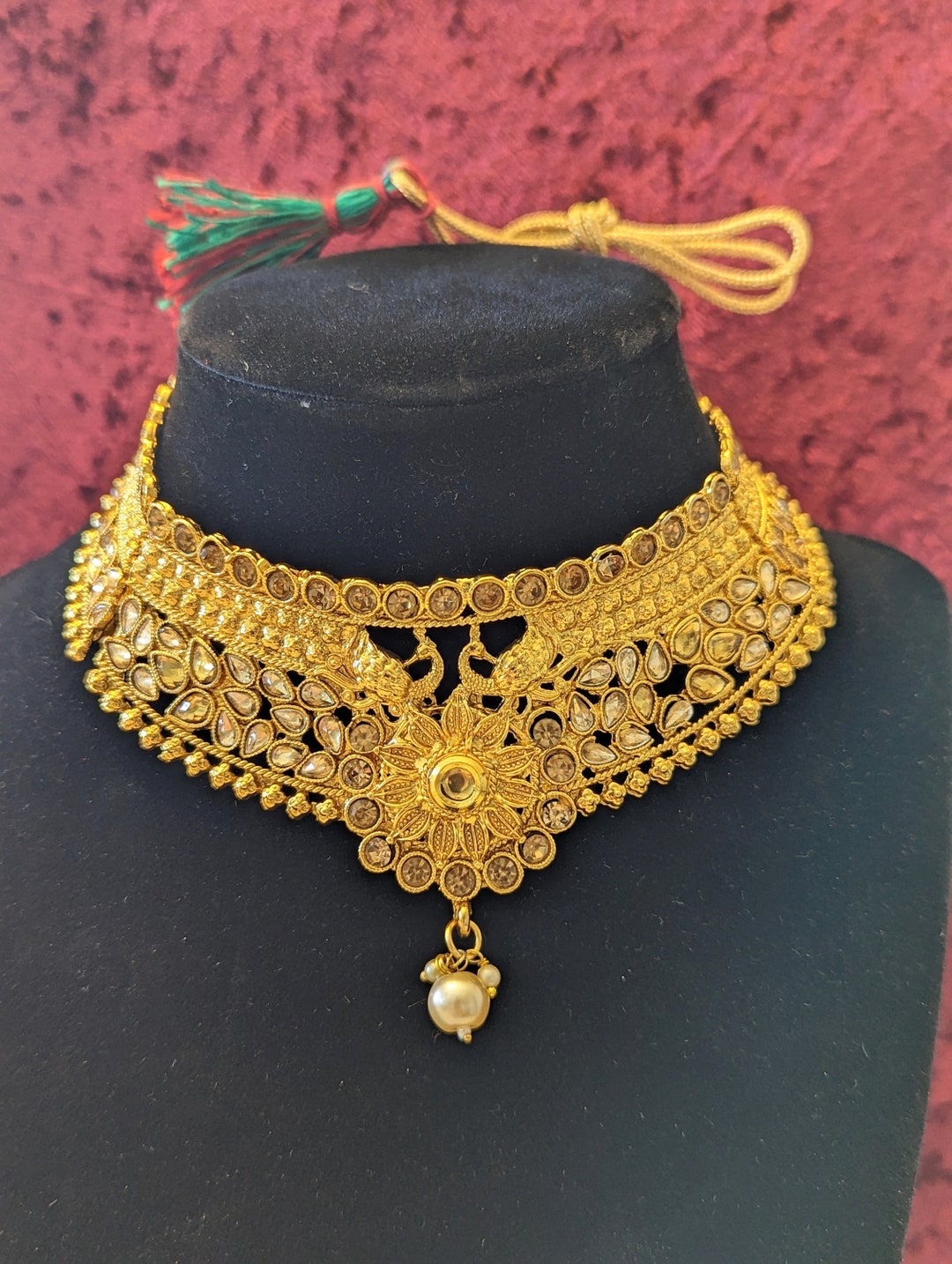 Tikka and Earring Set Indian Earring Gold Tikka Set - Etsy