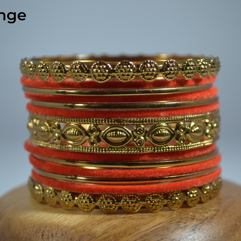 Orange Bangle Bracelet - Etsy