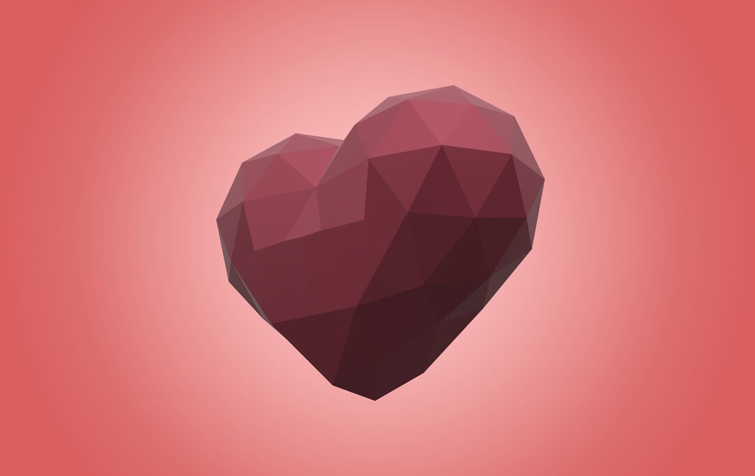 Corazón de Papercraft Papercraft de bajo polietileno - Etsy México