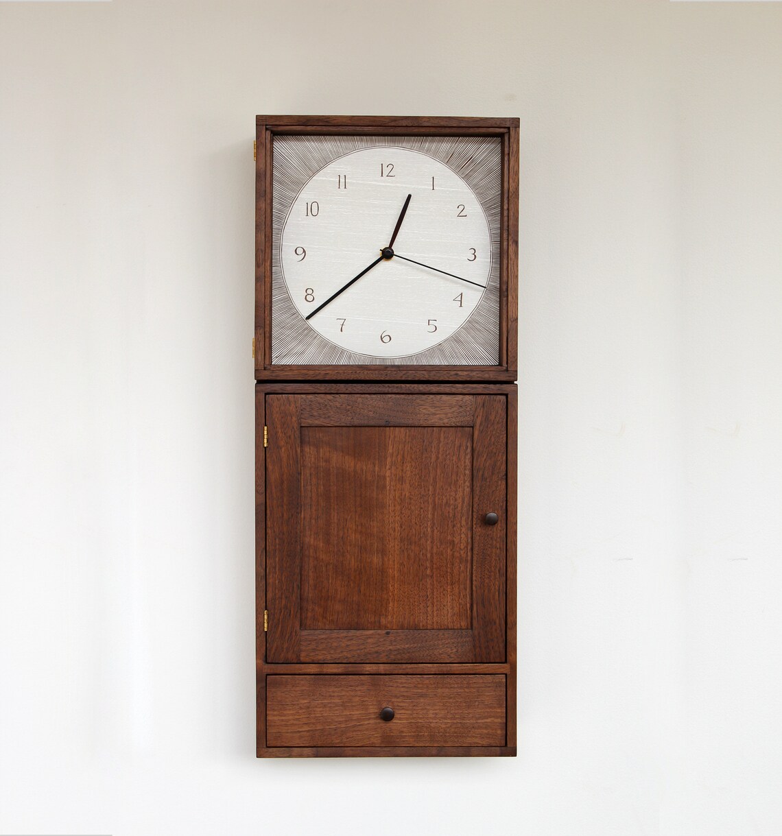 Modern Shaker Wall Clock Wall Hanging Clock Cabinet With Dovetail ...