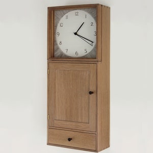 Modern Shaker Wall Clock Wall Hanging Clock Cabinet With Dovetail ...