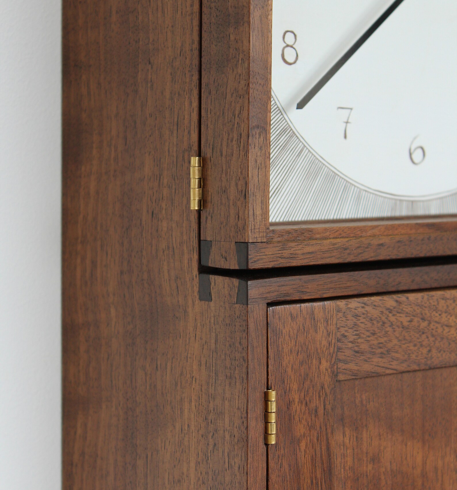 Modern Shaker Wall Clock Wall Hanging Clock Cabinet With Dovetail ...