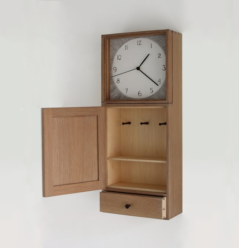 Modern Shaker Wall Clock Wall Hanging Clock Cabinet With Dovetail ...