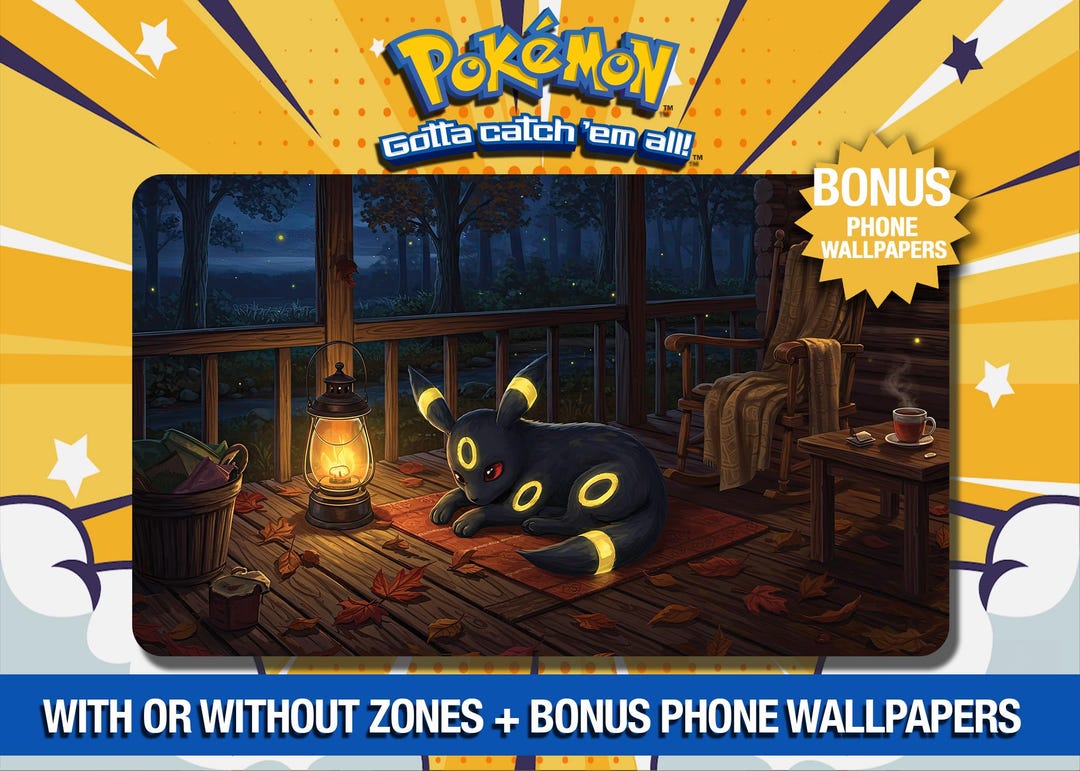 Umbreon - Autumn Glow – Original Umbreon Pokémon Playmat - TCG - Custom ...