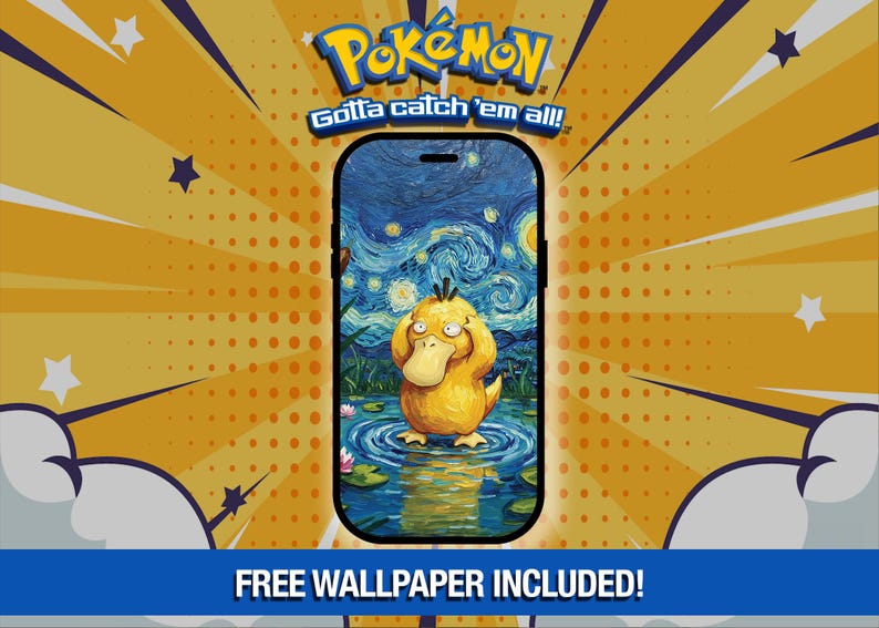 Psyduck Rippling Confusion – Van Gogh Inspired Pokémon Playmat - TCG ...