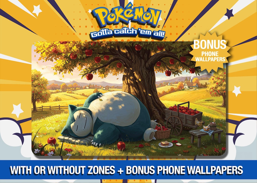 Snorlax – Harvest Nap – Original Snorlax Pokémon Playmat - TCG - Custom ...