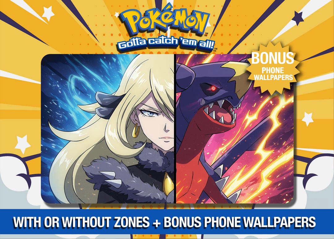 Cynthia & Garchomp Pokemon Playmat – Queen’s Gambit – Pokémon Playmat ...