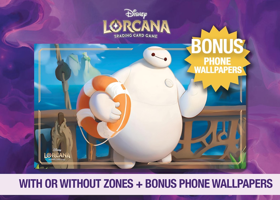 Disney Lorcana Playmat - Baymax - Azurite Sea - TCG - Custom Playmat ...
