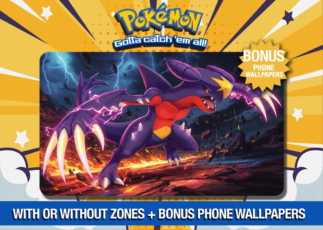 Garchomp Pokemon Playmat – Riftclaw Rampage - Pokémon Playmat - TCG ...
