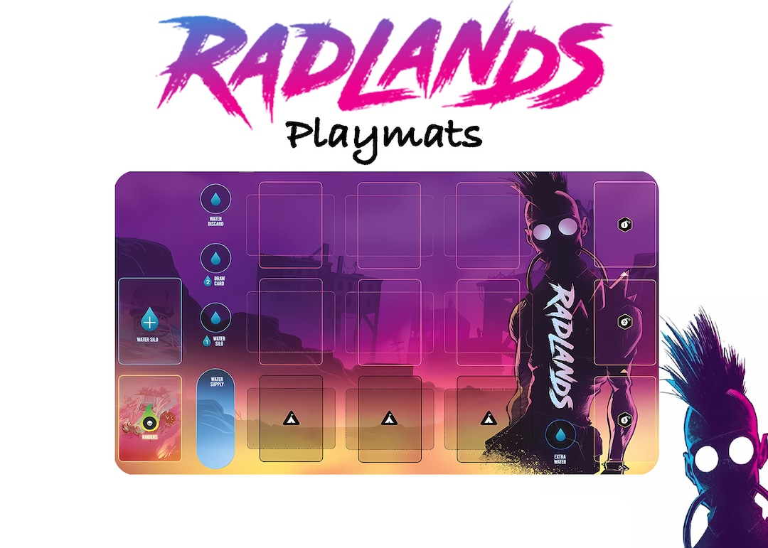 Radlands Board Game Playmats Set (24”x14”) – 2 Premium Playmats! - Card ...