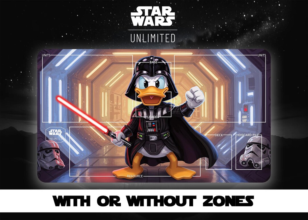 Donald Duck Darth Vader - Star Wars Unlimited Playmat - TCG - Etsy