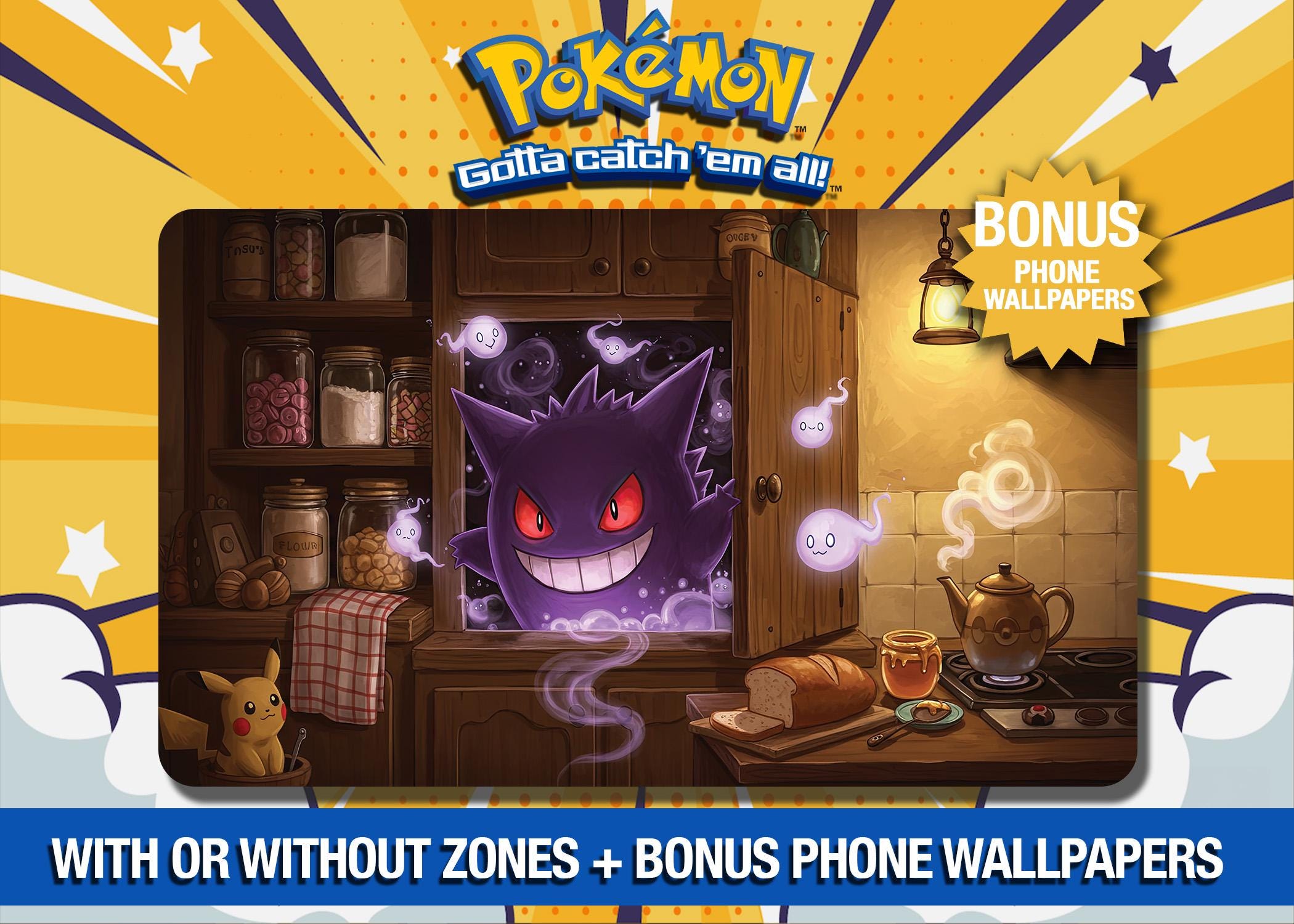 Gengar - Haunted Pantry – Original Gengar Pokémon Playmat - TCG ...