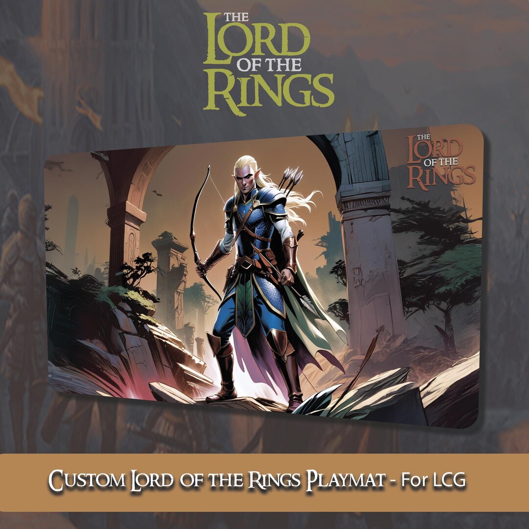 Legolas Lord of the Rings Playmat: Stitched Edge LCG Card Game - Etsy