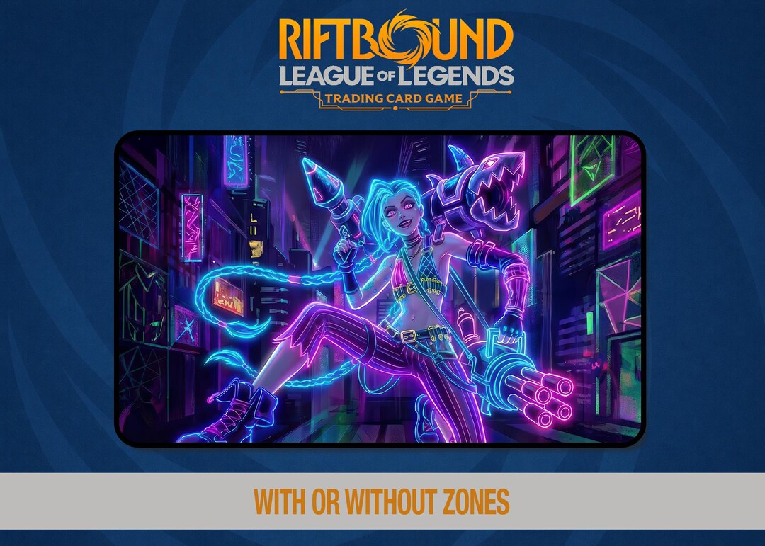 Jinx - Riftbound League of Legends TCG Playmat - 24x14 Gaming Desk Mat ...