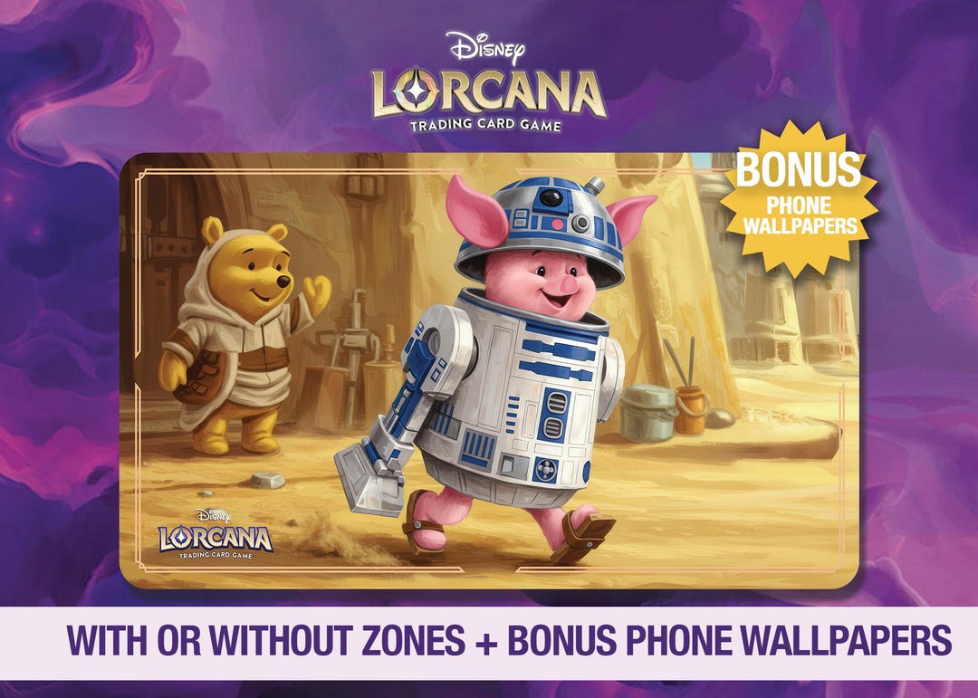 Disney Lorcana Playmat - Piglet as R2-D2 - Beep Boop, Please! - TCG ...