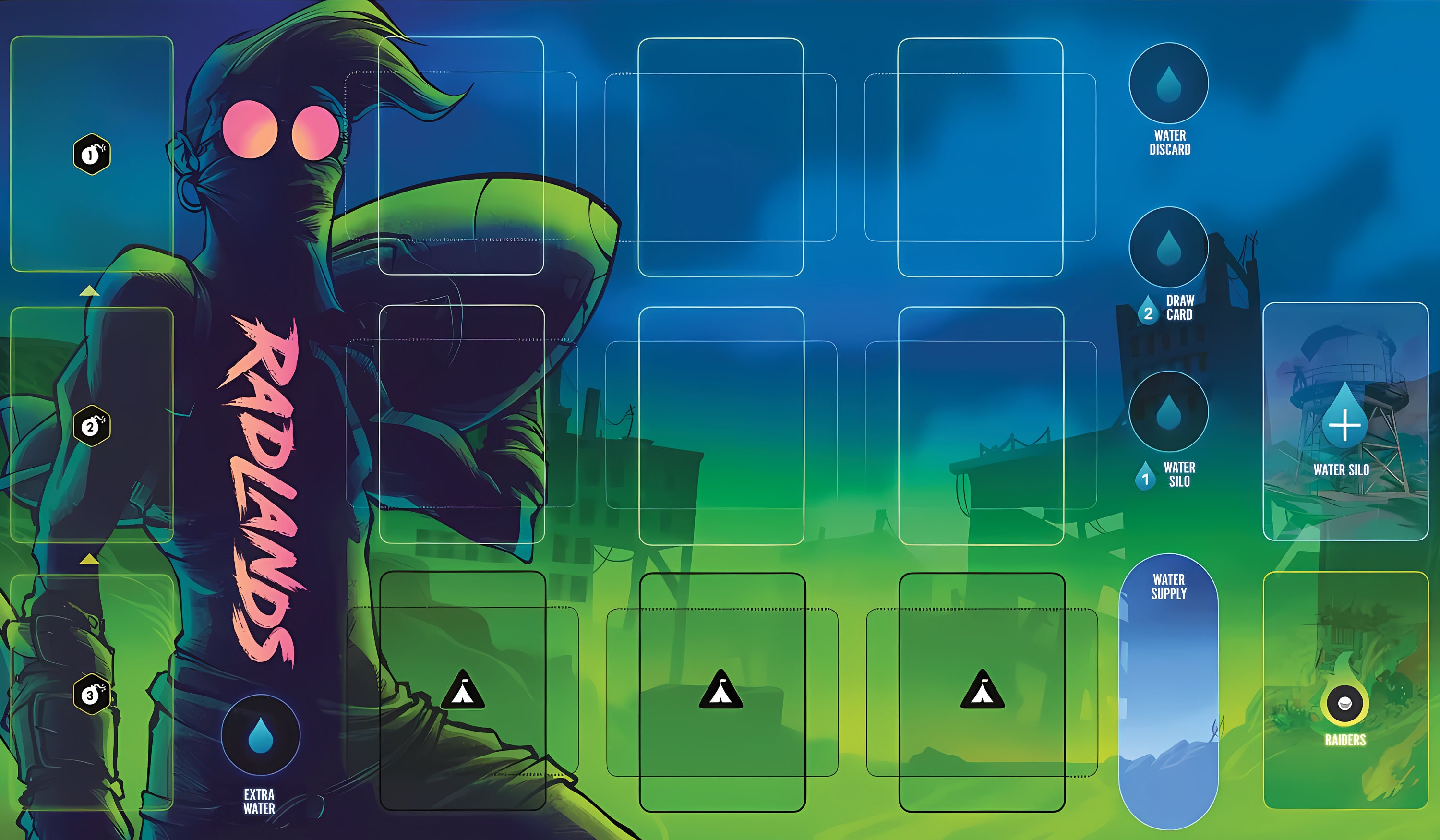 Radlands Board Game Playmats Set (24”x14”) – 2 Premium Playmats! - Card ...