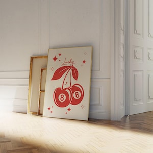 Lucky 8 Ball Poster, Modern Trendy Wall Art, Retro Trendy Aesthetic ...