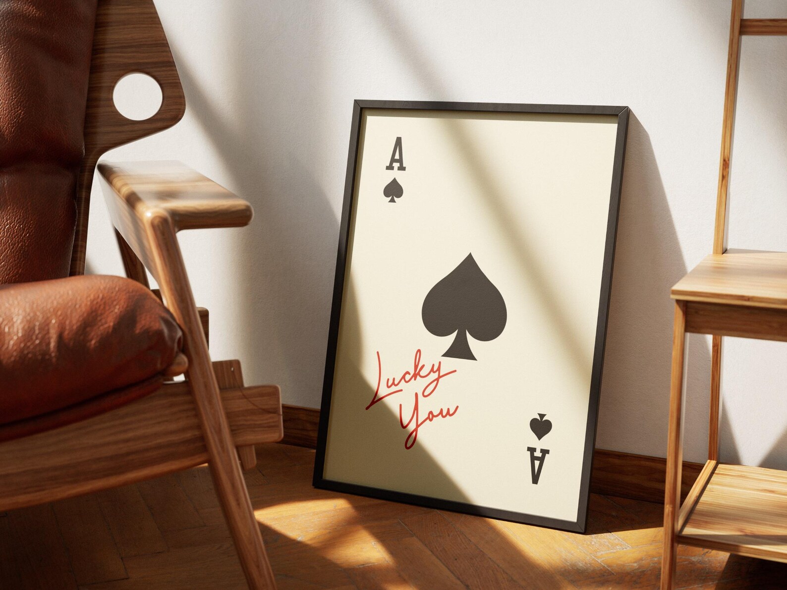 Ace of Spades Lucky You Print Poster, Retro Trendy Wall Art Aesthetic ...
