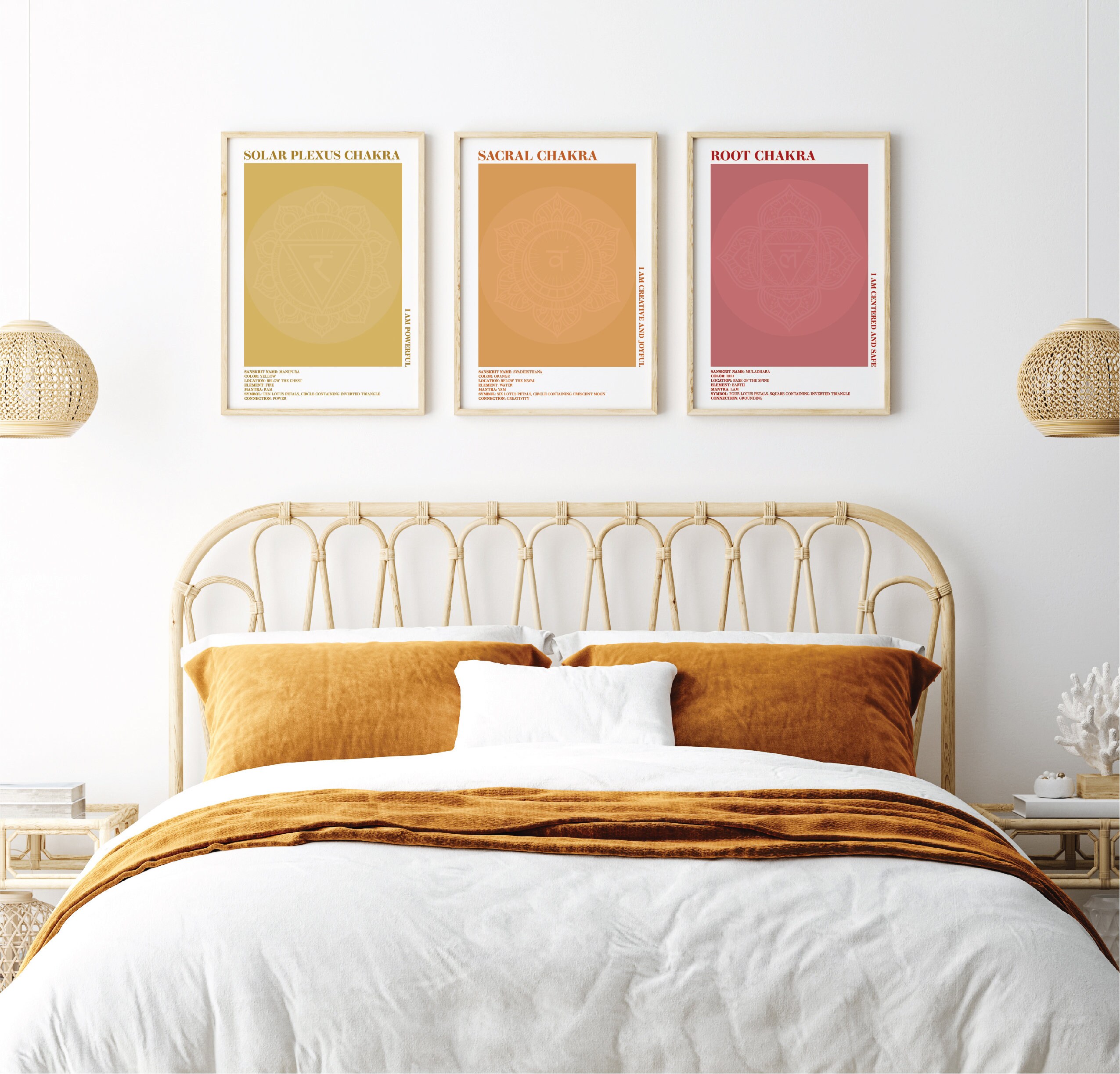 7 CHAKRA SET Chakra Art Print Poster Set Chakra Wall Art Seven Chakra ...