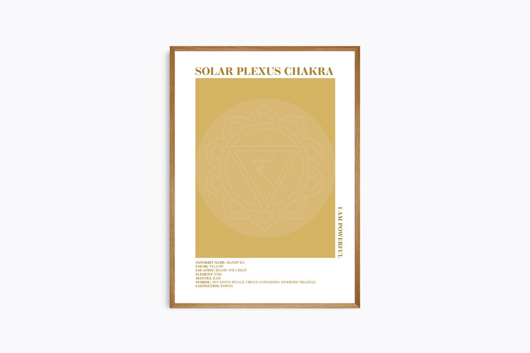 SOLAR PLEXUS | Solar Plexus Chakra | Chakra Wall Art | Chakra Poster ...